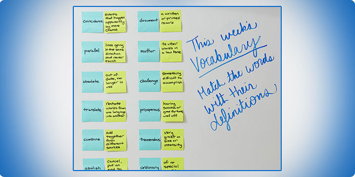 Vocabulary Match Lesson Plan - School Specialty